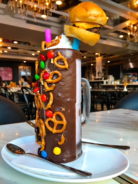 SUGAR FACTORY'S BACON CHEESEBURGER MILKSHAKE