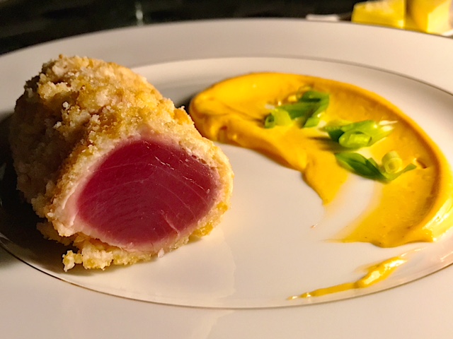 JEAN GEORGE'S RICE CRACKER CRUSTED AHI TUNA