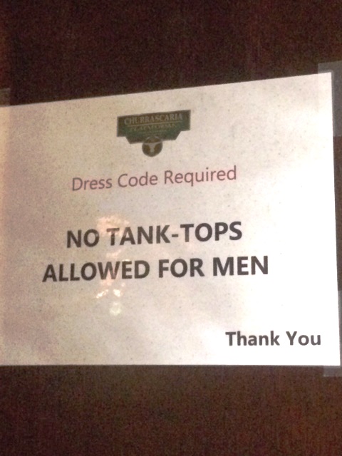 NO TANK TOPS FOR MEN?