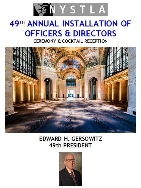 JUDGE GEORGE SILVER HOSTS NYSTLA INSTALLATION